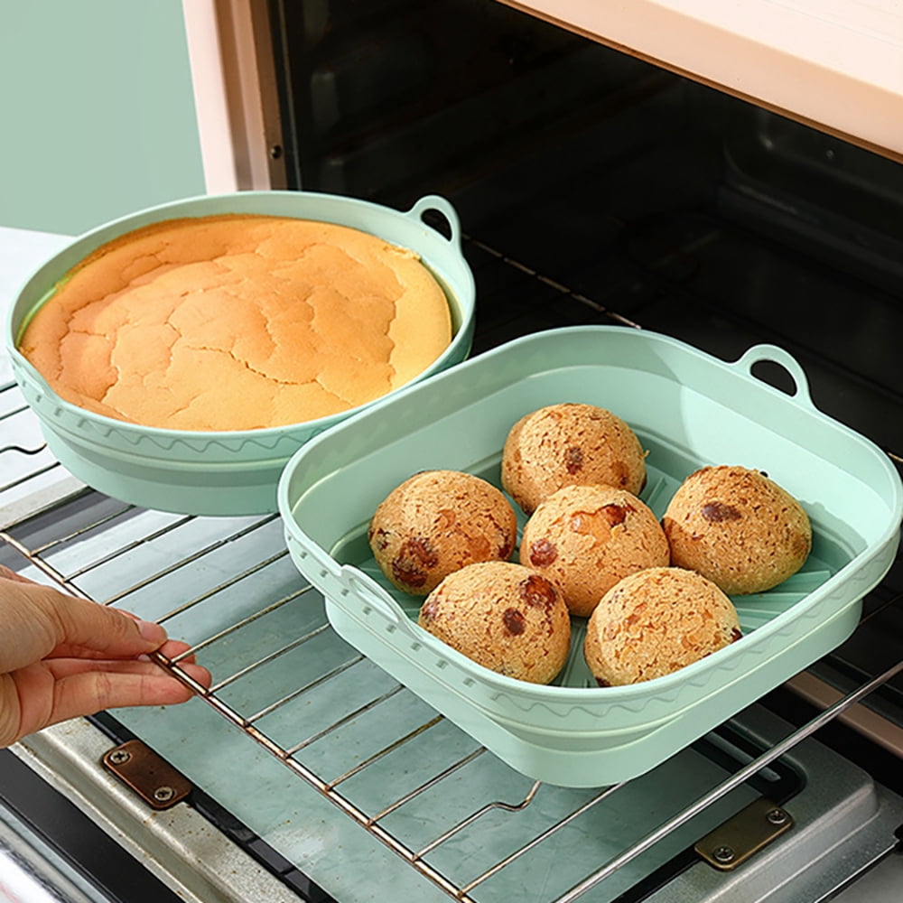 5 Colors Thickened Square Foldable Silicone Baking Tray Heat-resistant ...