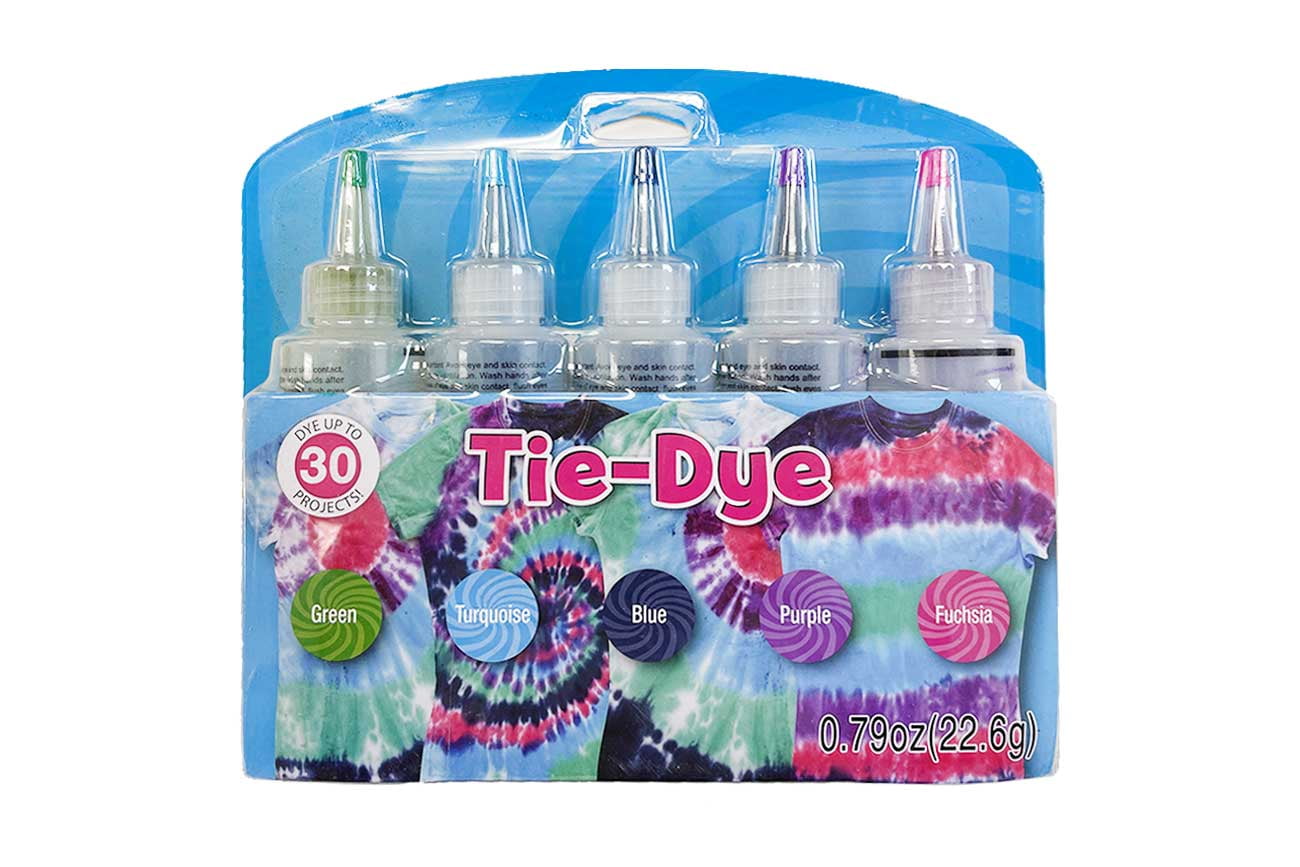 5 Colors Tie-Dye Kit, DIY Fabric dye for DIY Clothes, Dye up to 30 ...