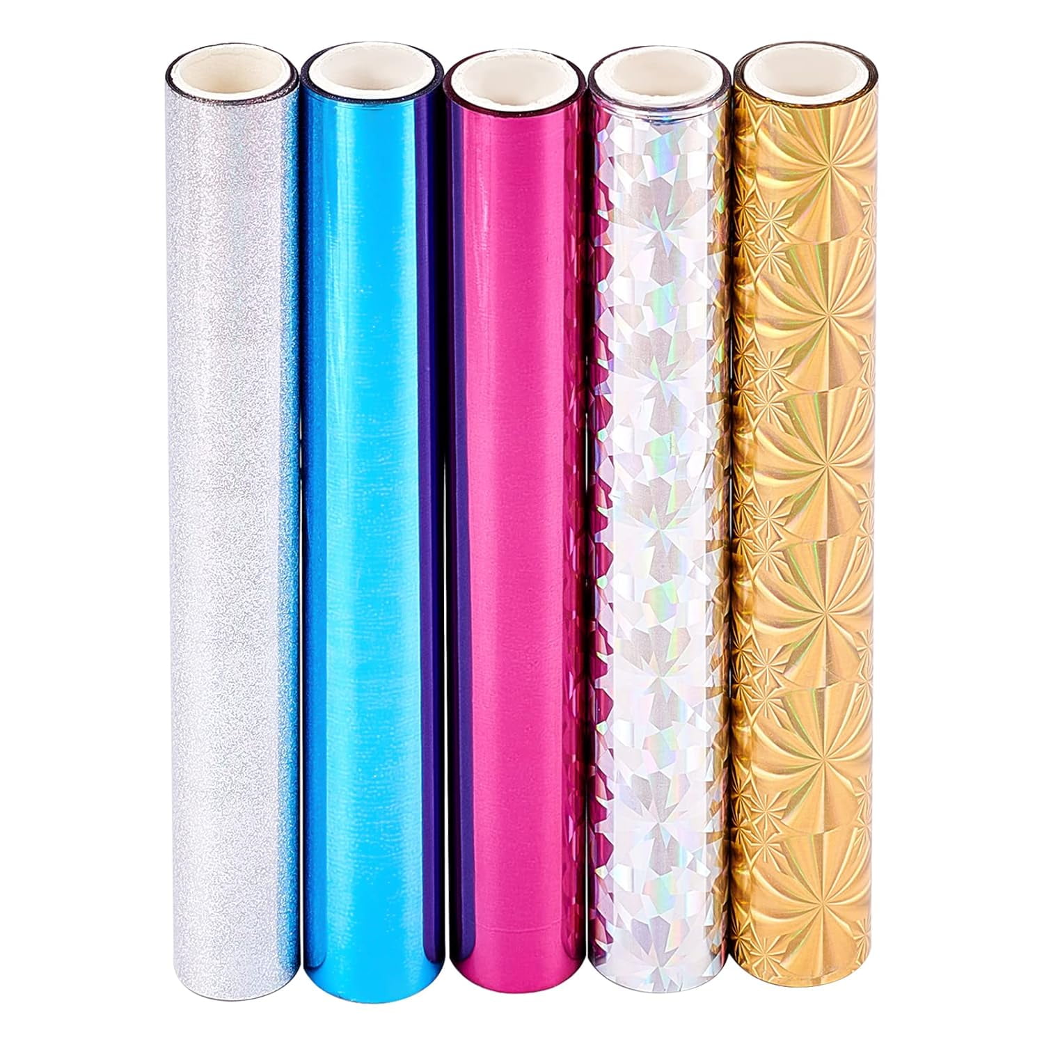 5 Colors Total 25m Gold Reactive Foil Transfer Foil Paper 15cm Wide ...
