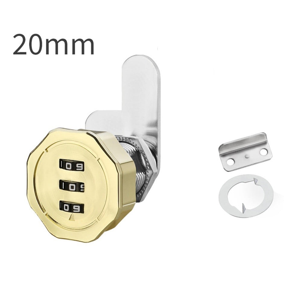 5 Colors Zinc Alloy Password Locker Cupboard Drawer Combination Lock 3 ...