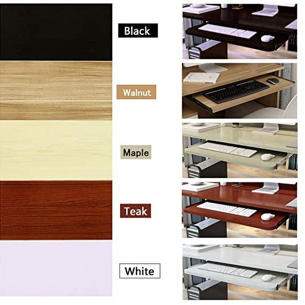 5 Colours Wooden Keyboard Tray Under Desk Sliding, Sliding Keyboard ...