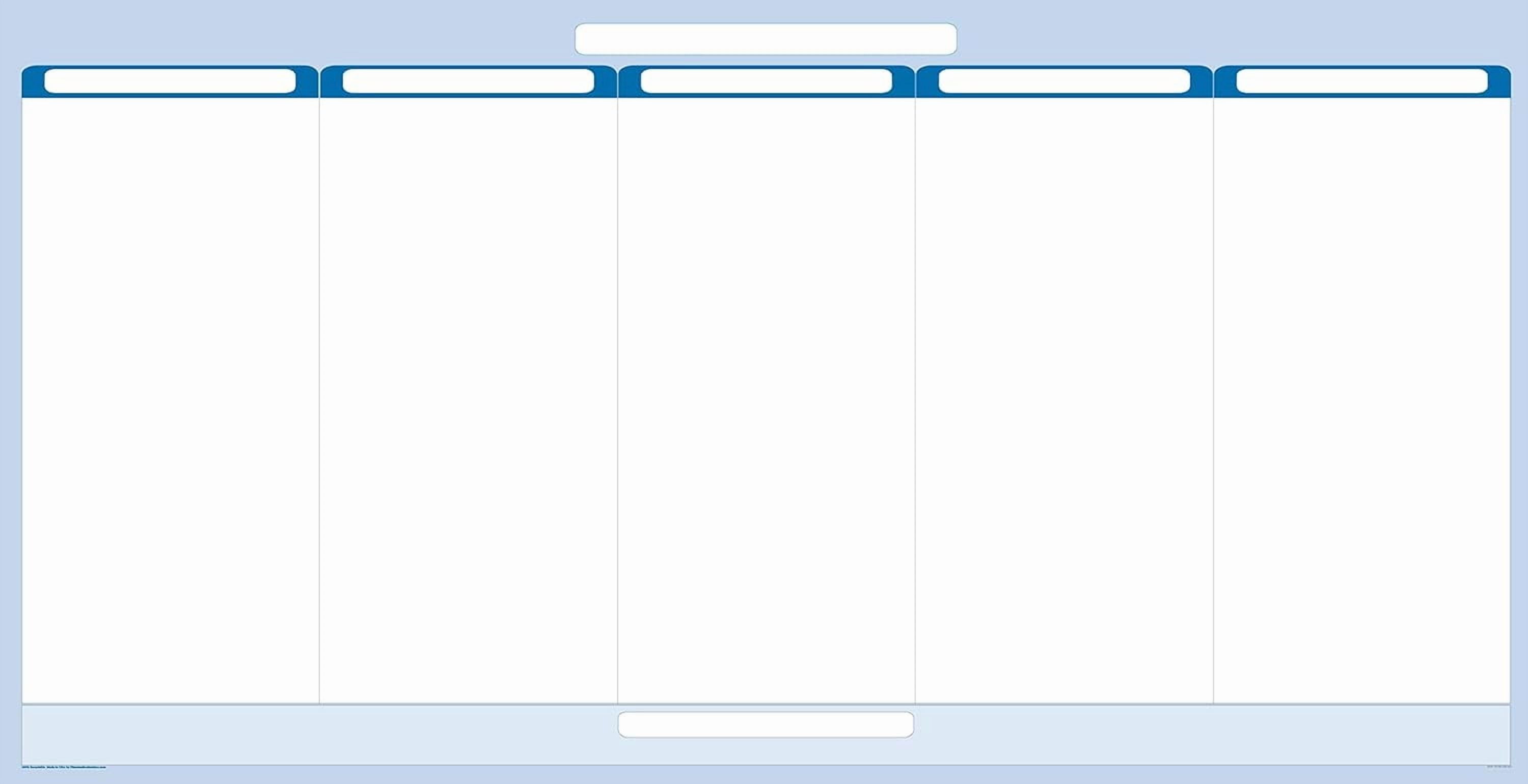 5-Column Dry-Erasable Project Wall Planner- Best in It's Class. Non ...