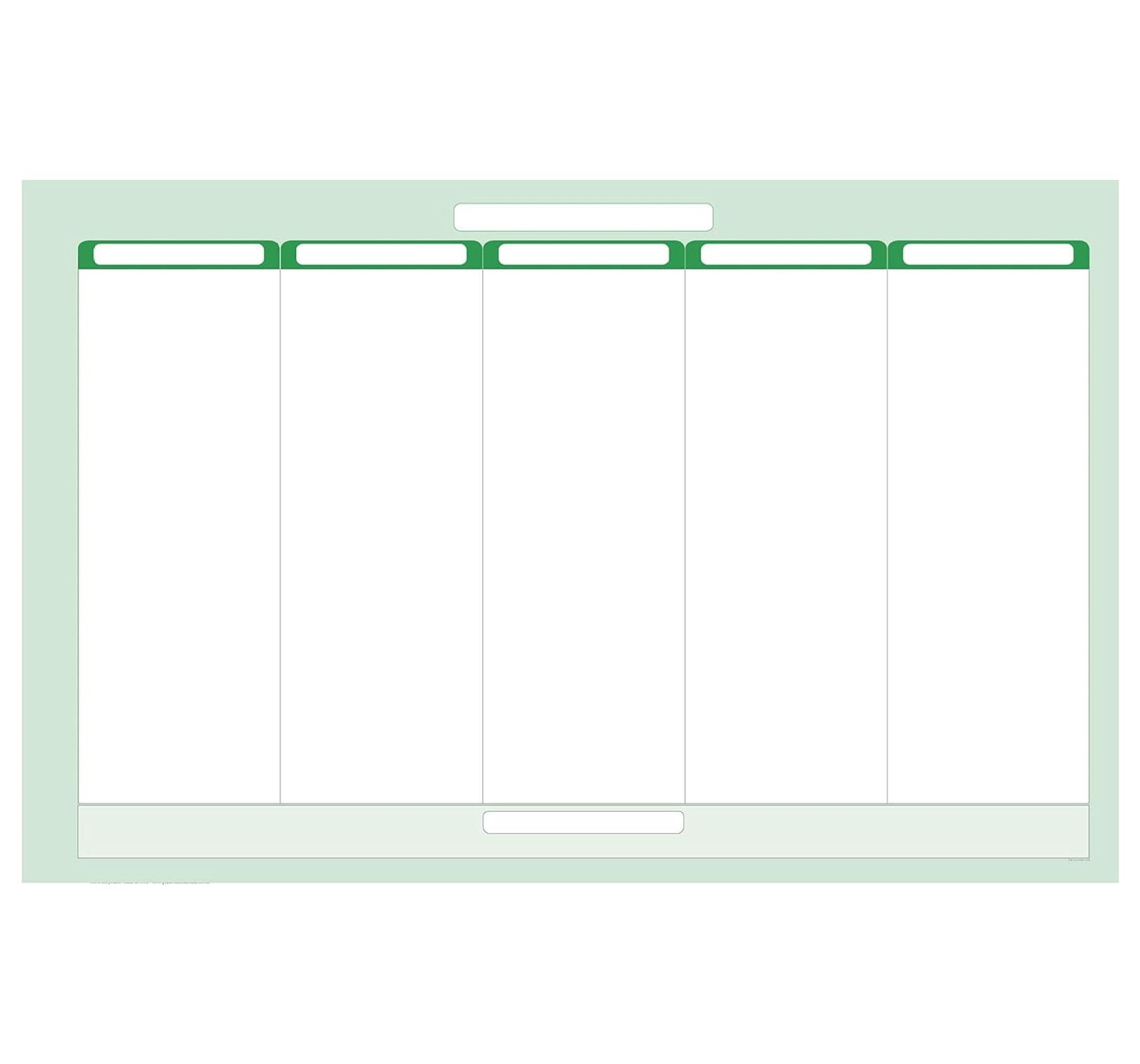 5-Column Dry-Erasable Wall Organizer - Best in its class. Non-ghosting ...