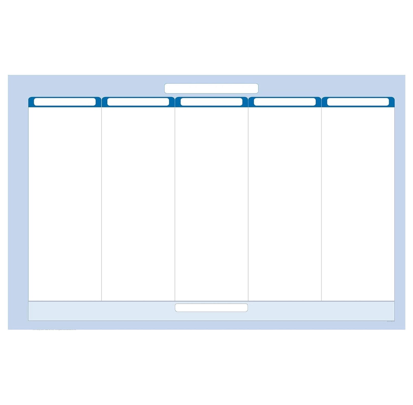 5-Column Dry & Wet Erasable Wall Organizer - Best in It's Class. Non ...