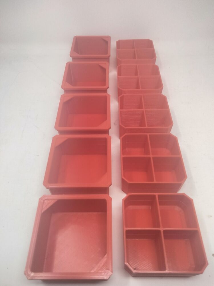 5 Combo Red Storage Tray Insert for Milwaukee Packout Deep Storage Bin ...