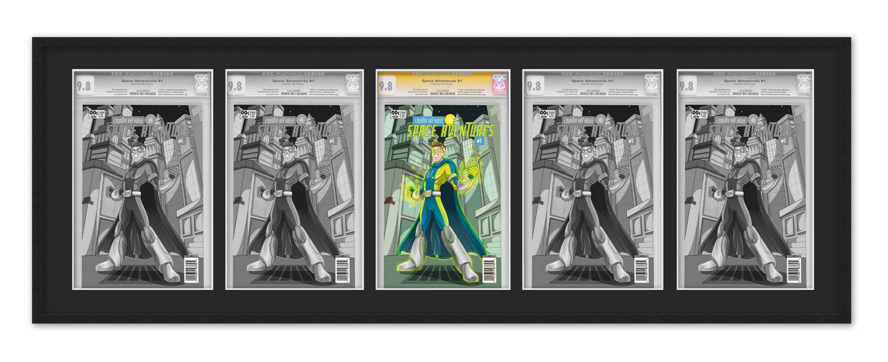 5 Comic Book Frame Black Collage Comic Book Frame with Black Mat to ...