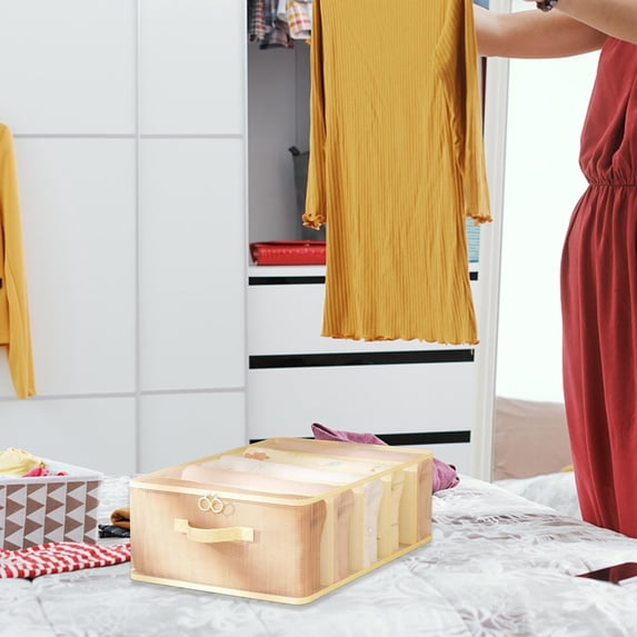5-Compartment Clothes Storage Organizer for Down Jackets - PVC Clear ...