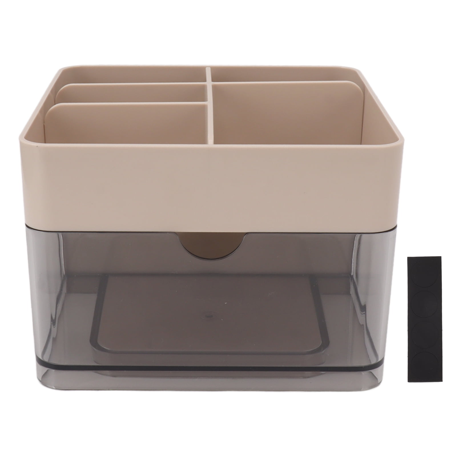 5 Compartment Makeup Desktop Organizer with Drawer Cosmetics Desk ...