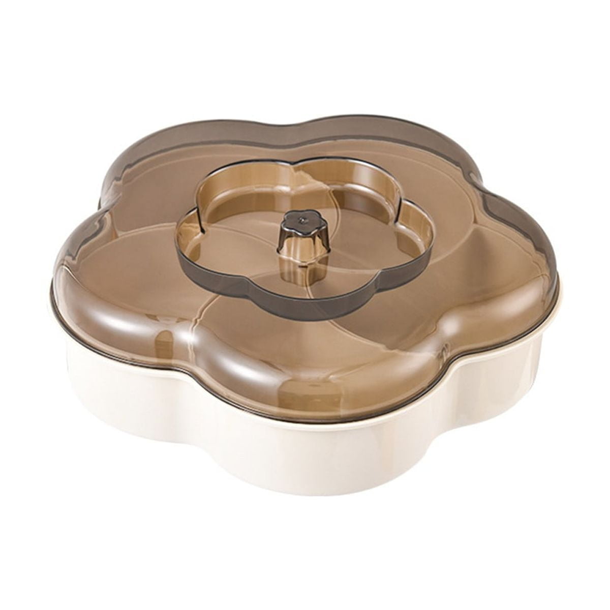 5 Compartment Nut Serving Container Candy Storage Appetizer Trays With ...