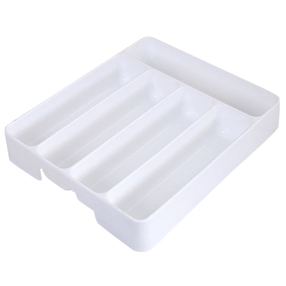 5 Compartment Drawer Cutlery Tray, Compact Flatware Organizer for Forks ...