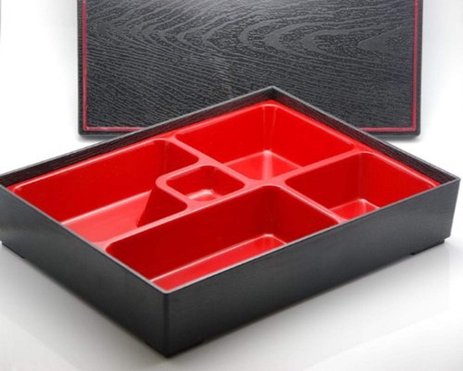 5 Compartments Lacquered Bento Lunch Box w. Cover - Walmart.com