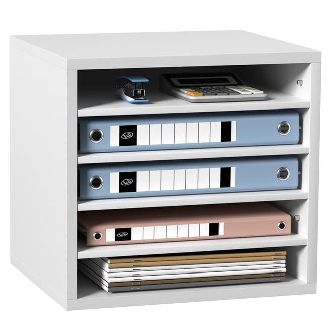 5 Compartments Office Mailbox with Adjustable Shelves, White - Walmart.com