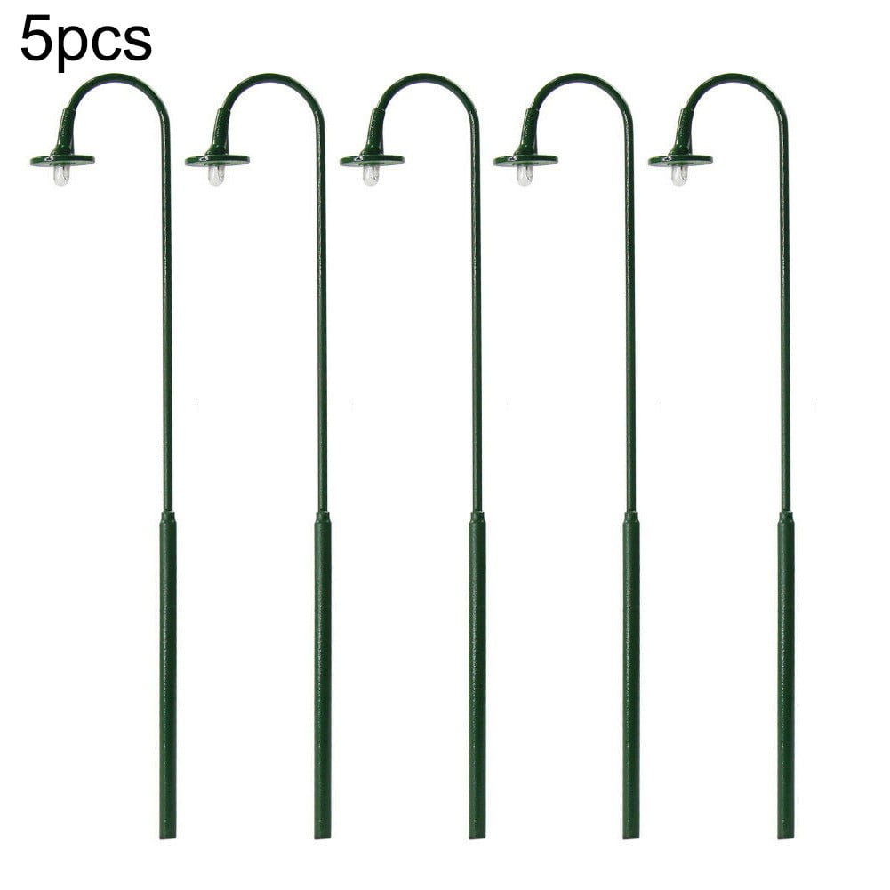 5 Complete Lamps 5 Resistors 70Ma Dark Green Led O Scale Street Lights ...