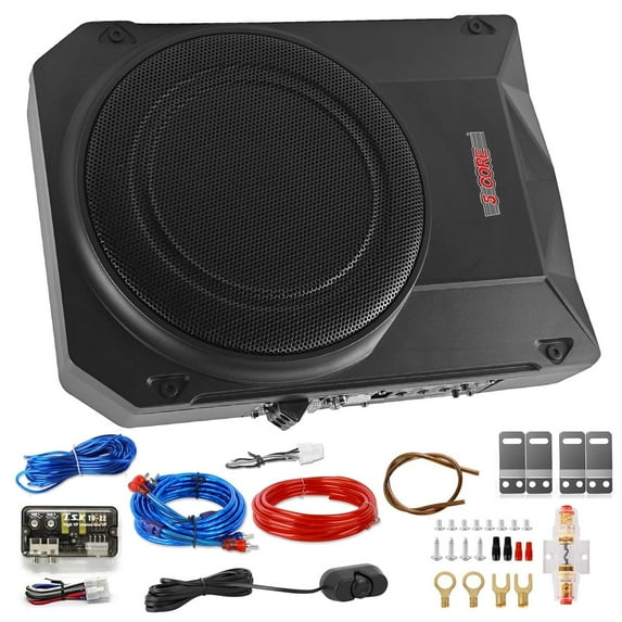 5 Core 10 inch Slim Under Seat Car Audio Subwoofer 800W Active Powered ...