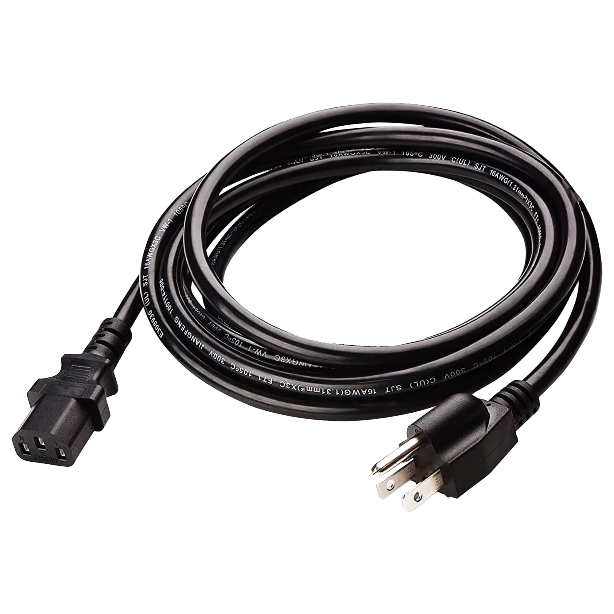 5 Core 3 Prong Extension Cord 10 Feet Three Prong Extension Cable US AC ...
