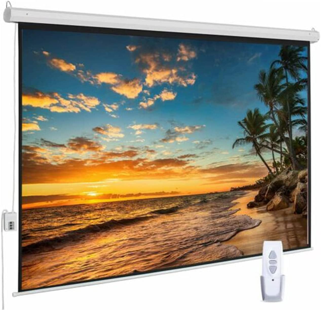5 Core AUTO Motorized Projector Screen 72 inch Indoor and Outdoor ...