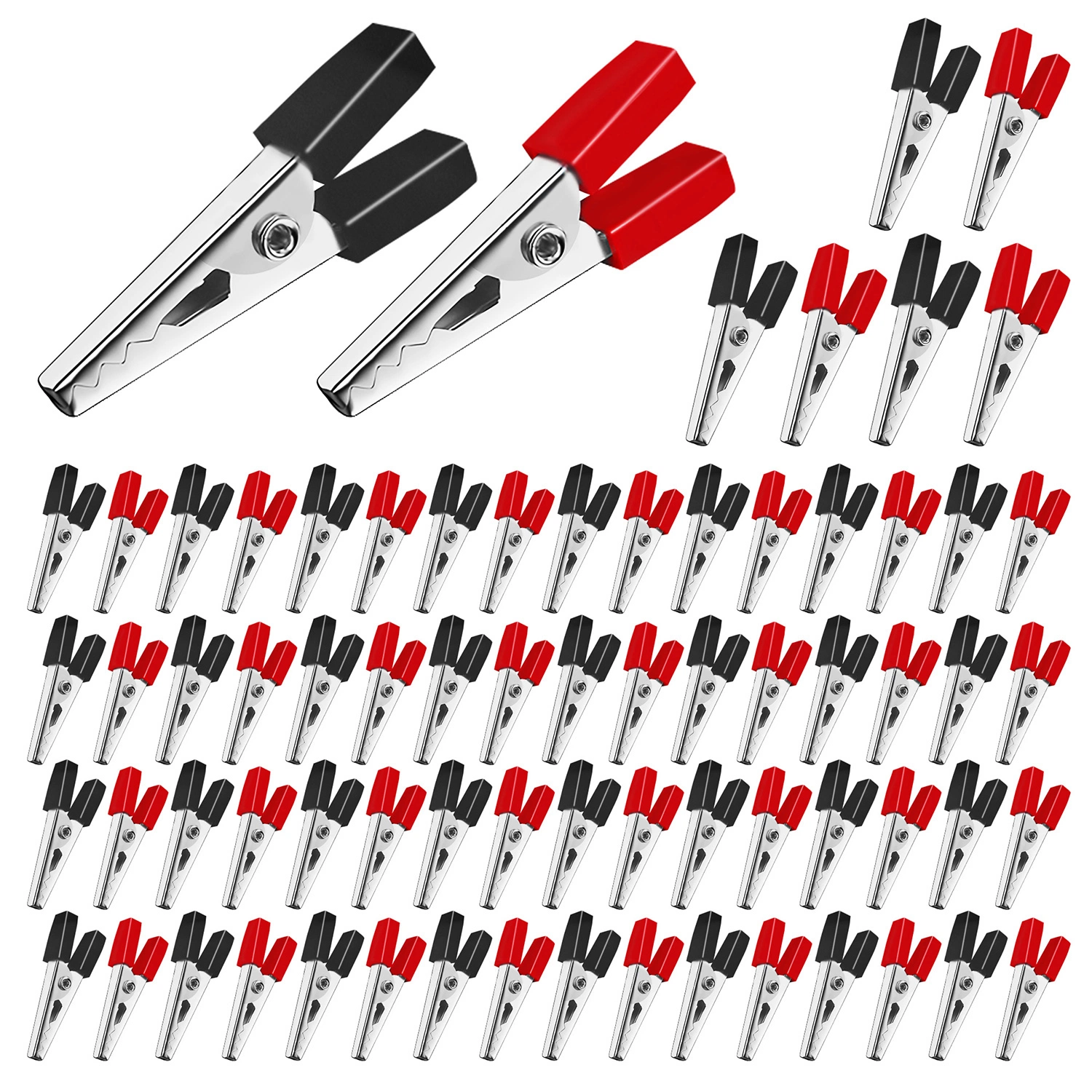 5 Core Alligator Clips Electrical Small Metal Battery Jumper Clamps ...