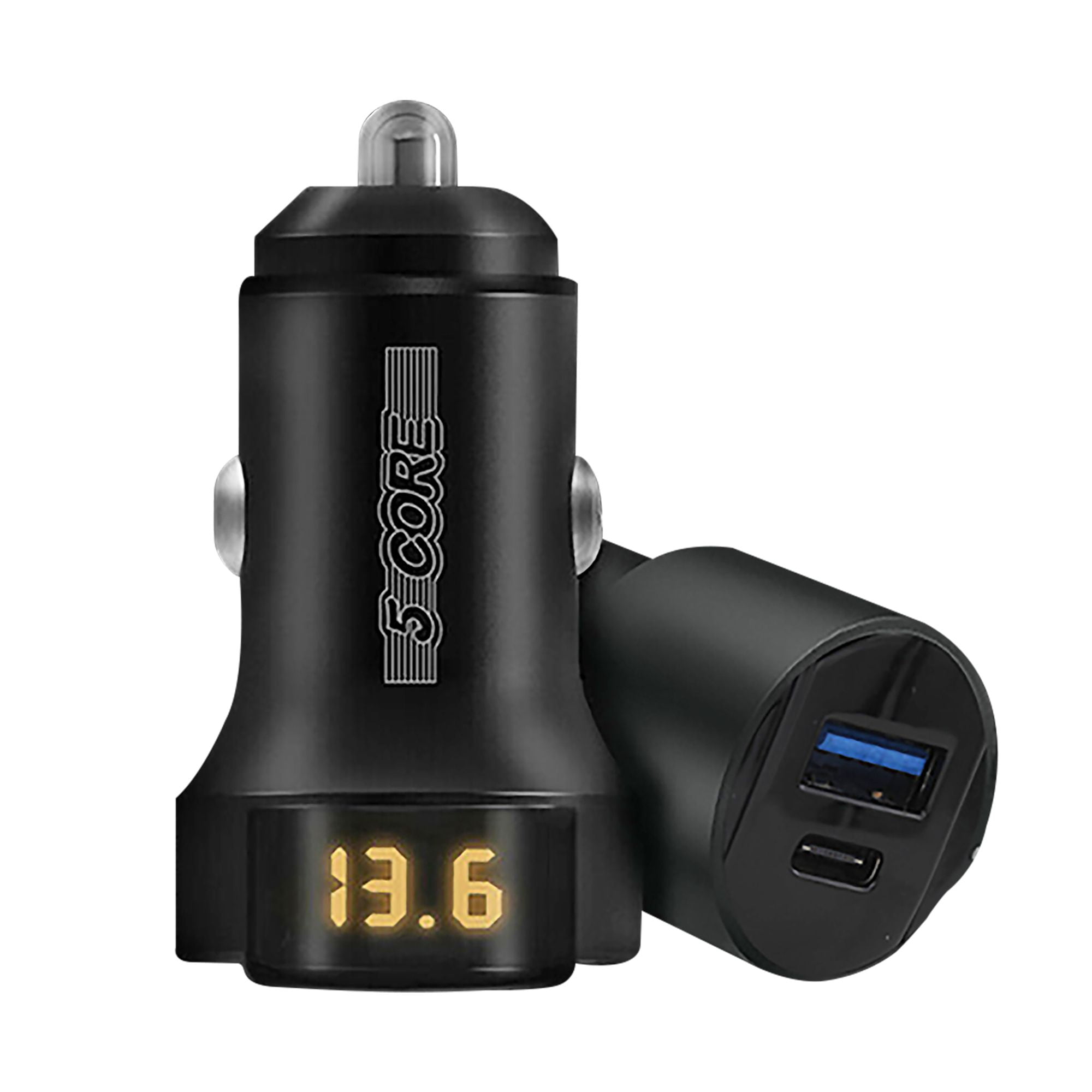 5 Core Car Charger USB + Type-C Quick Charge Adapter with Smart Chip ...