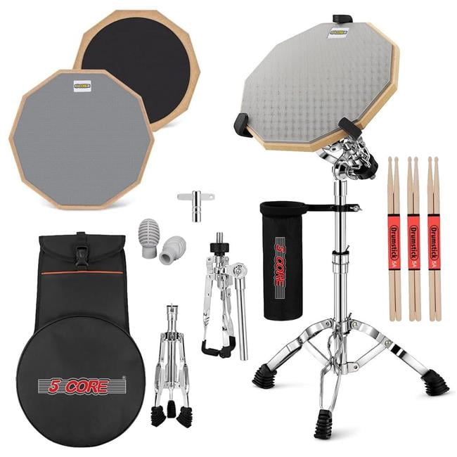 5 Core D0102HP9X72 Drum Practice Pad Set 12 in. Adjustable Snare ...