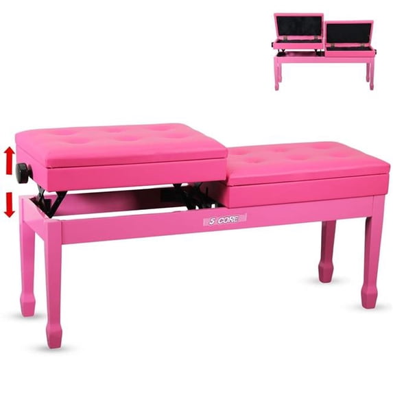 5 Core D0102X3Z4RY Duet Piano Bench 3.5 in. Padded Cushioned Stool ...