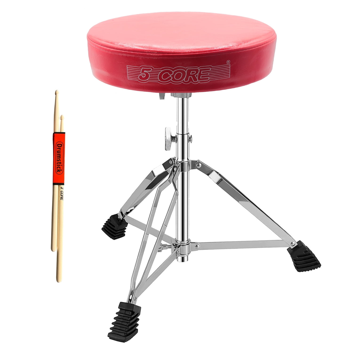 5 Core Drum Throne, Adjustable Padded Seat, Ergonomic Drum Stool ...