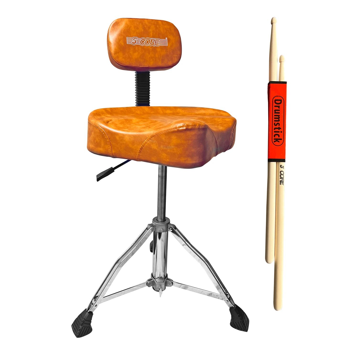 5 Core Drum Throne with Backrest Hydraulic Guitar Stool Adjustable ...