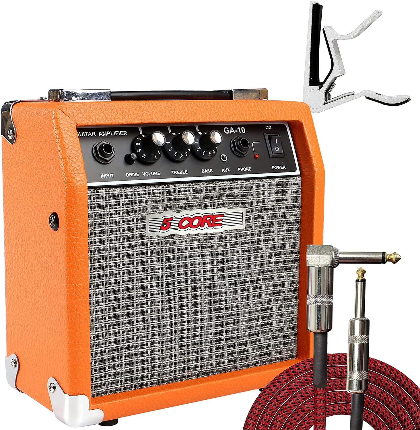 5 Core Electric Guitar Amp 10 Watt Amplifier Built in Speaker Headphone ...