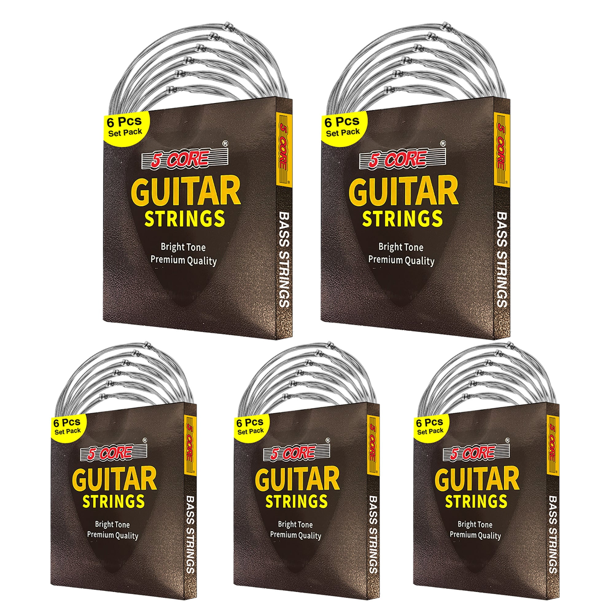 5 Core Electric Guitar Strings; Pure Nickel Guitar Strings .010-.048 ...