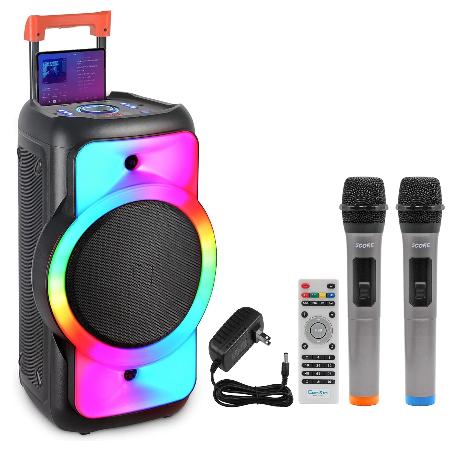 5 Core Karaoke Machine Bluetooth Portable Singing PA Speaker System w ...