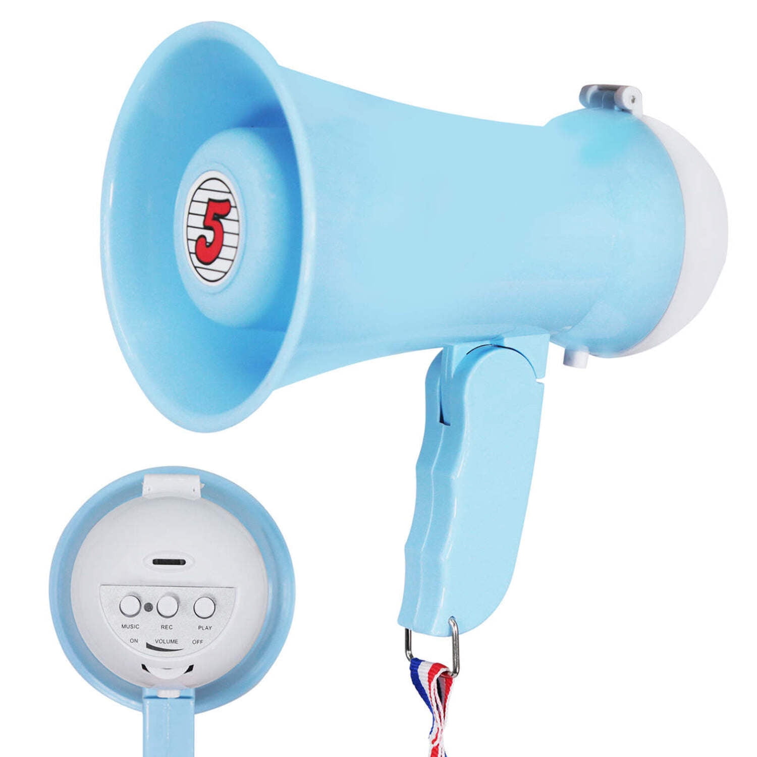 5Core Megaphone 15W Bull Horn Kids PA Speaker w 400 Yards Range Siren ...