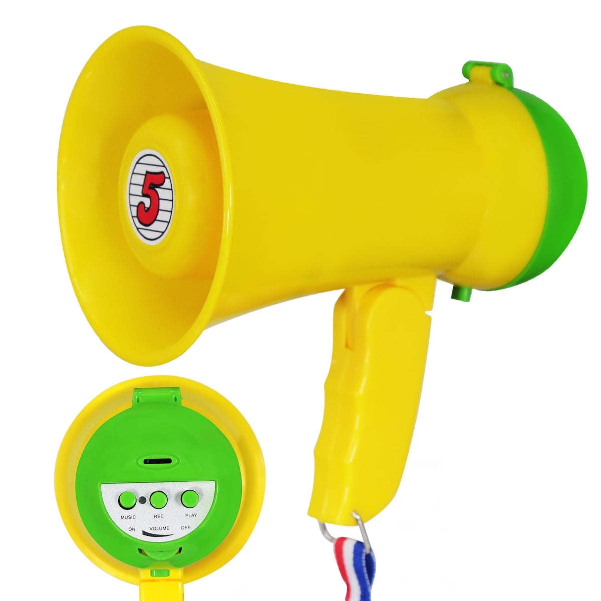 5Core Megaphone 15W Bull Horn Kids PA Speaker w 400 Yards Range Siren ...