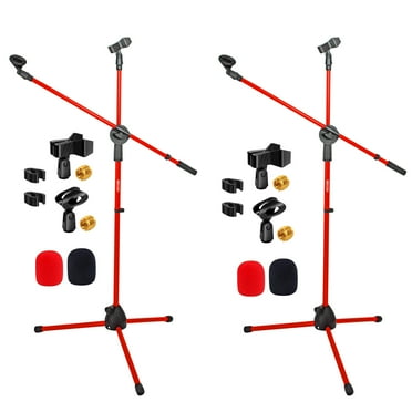 Hercules MS120B Lo-Pro Short-Boom Microphone Stand with EZ Clip ...