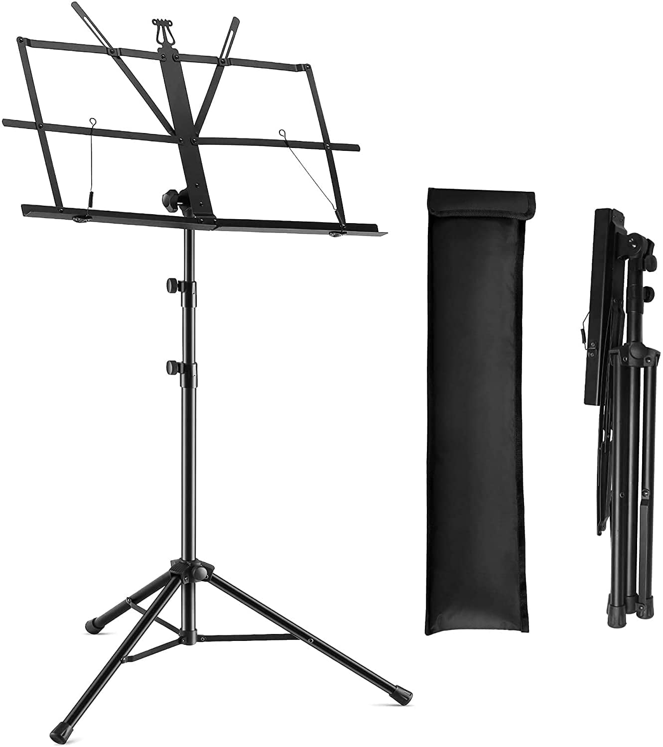 5 Core Music Stand for Sheet Music Folding Portable Stands Light Weight ...