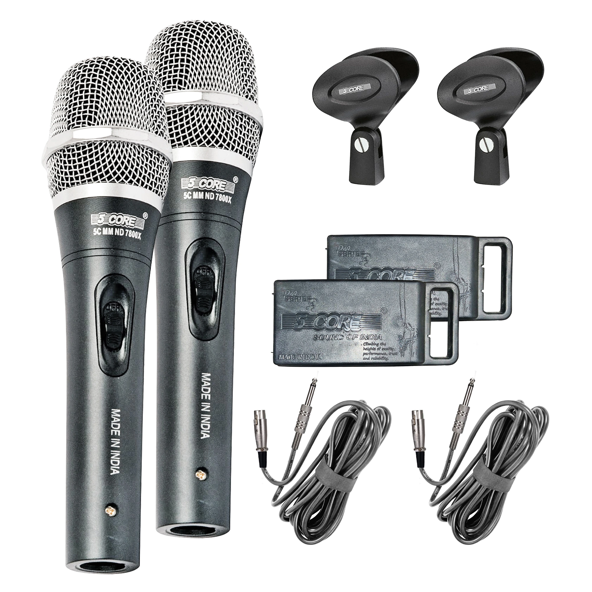 5 Core Professional Dynamic Unidirectional Vocal Microphone with Steel ...