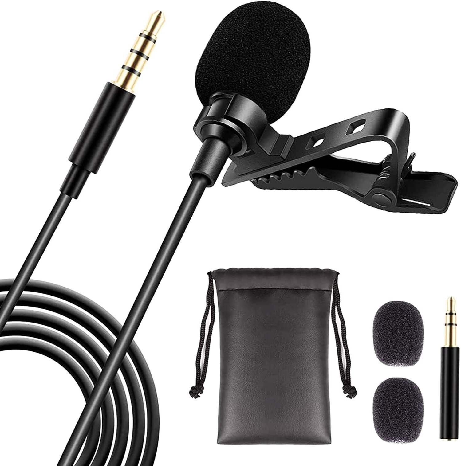 5 Core Professional Omnidirectional Lavalier Microphone 3.5mm Clip-On ...