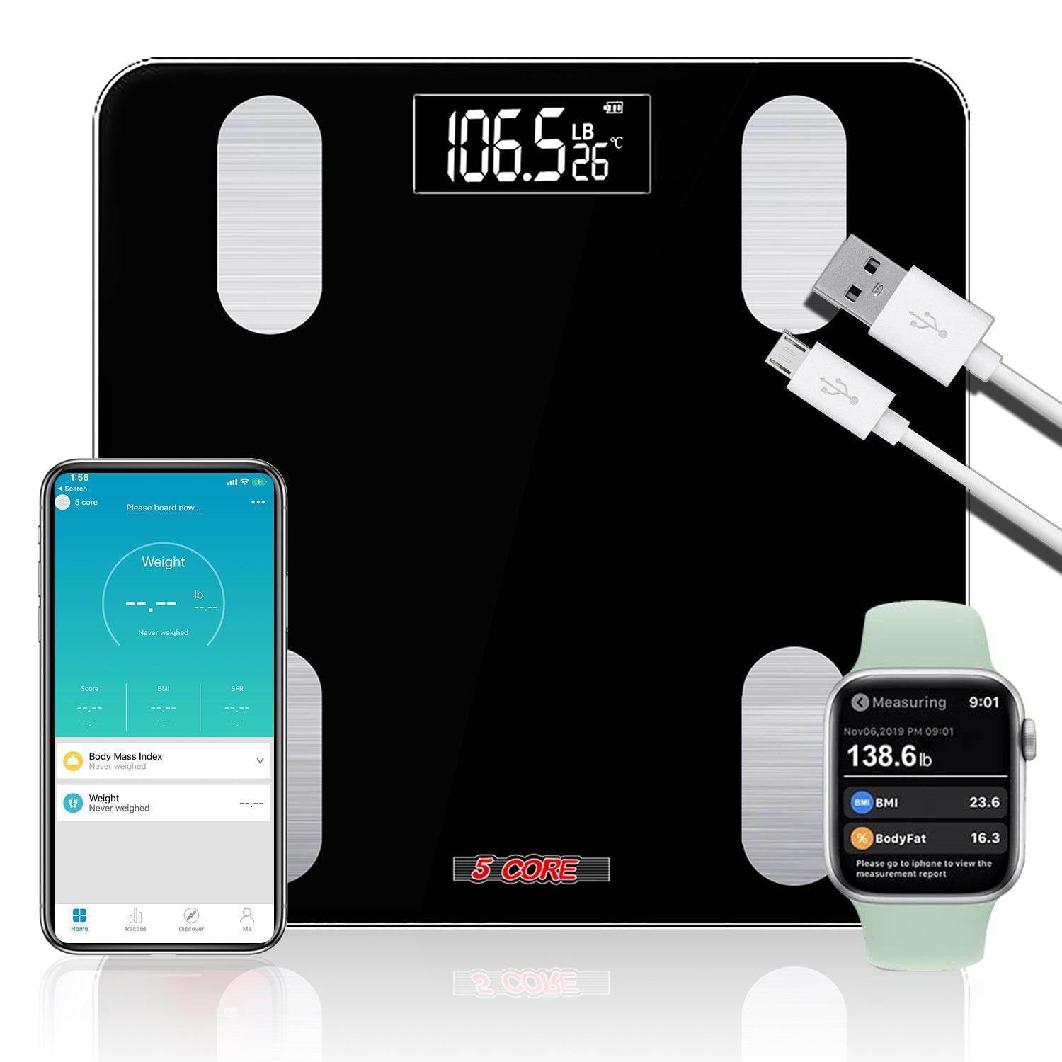 5 Core Scales for Body Weight Fat Bathroom Scale Smart Digital ...