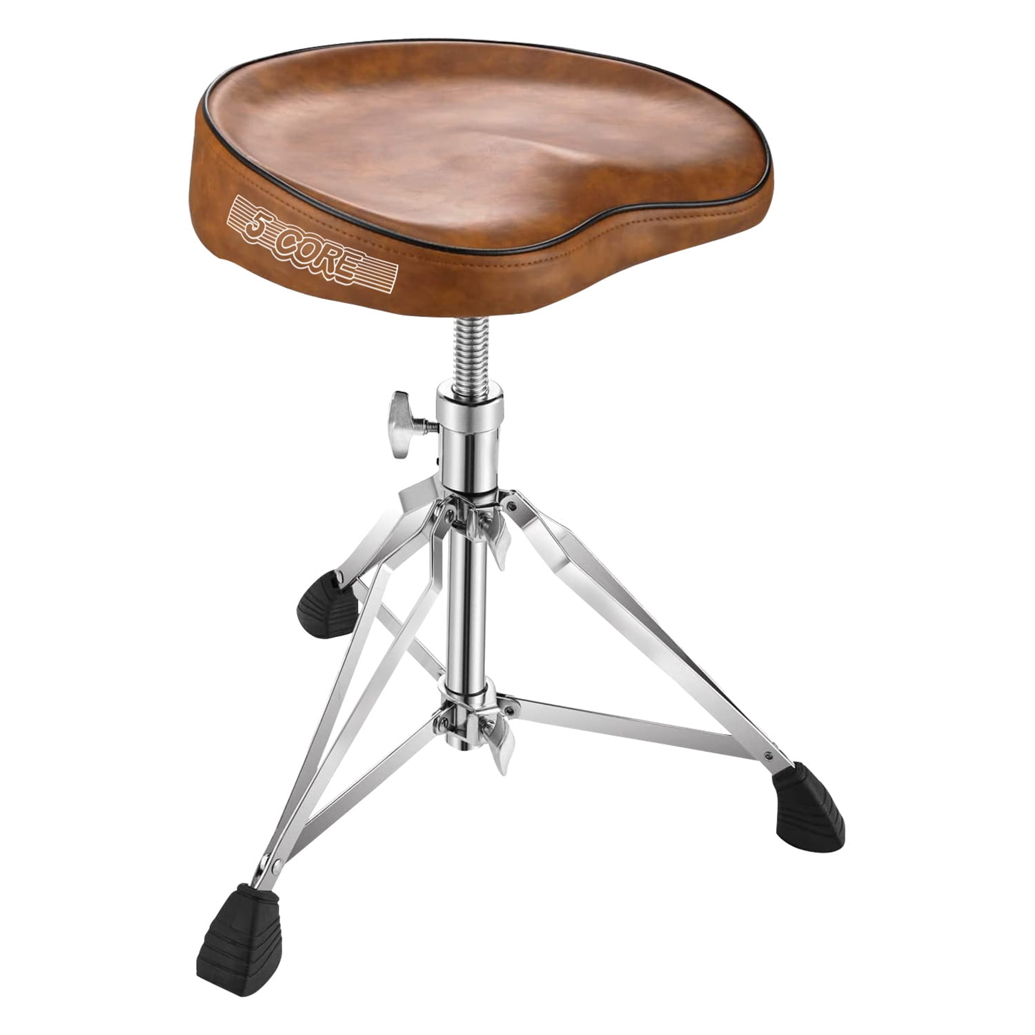 5 Core Thick Padded Foldable Drum Throne Saddle Stool Adjustable Height ...
