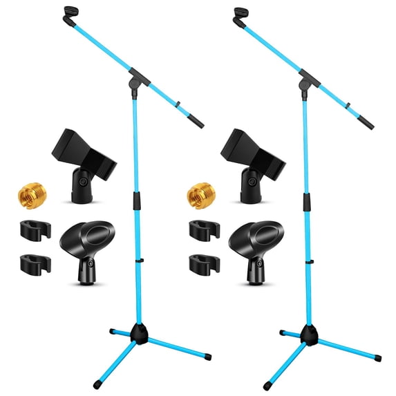 5 Core Tripod Mic Stand Floor 2Pcs Adjustable 18 to 72 Inches Sturdy ...