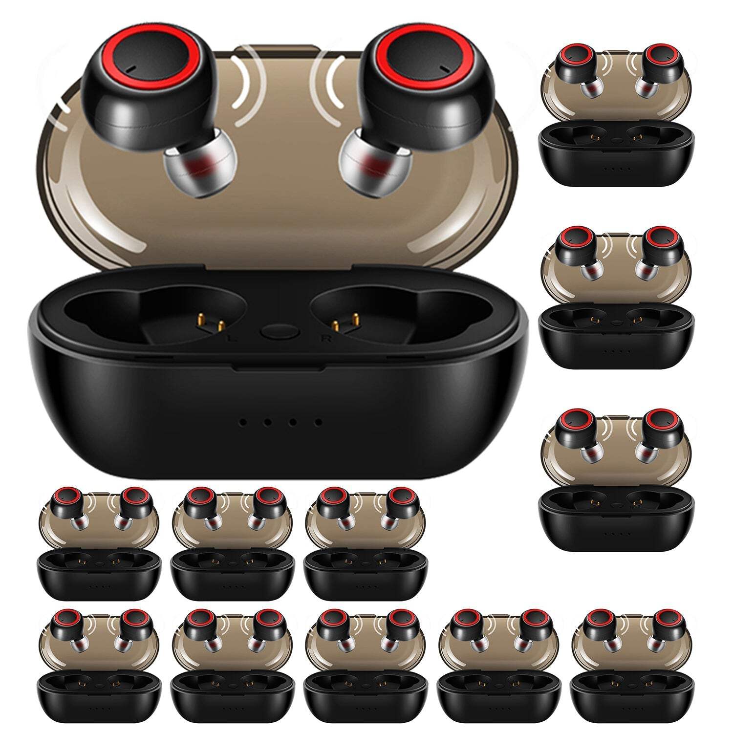 5 Core Wireless Ear Buds Mini Bluetooth Earbud Headphones Wire Less 32 ...