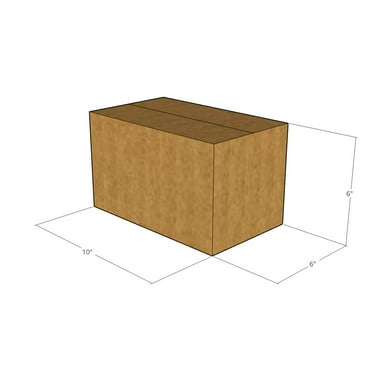 General Supply Brown Corrugated - Fixed-Depth Shipping Boxes, 10l x 6w ...