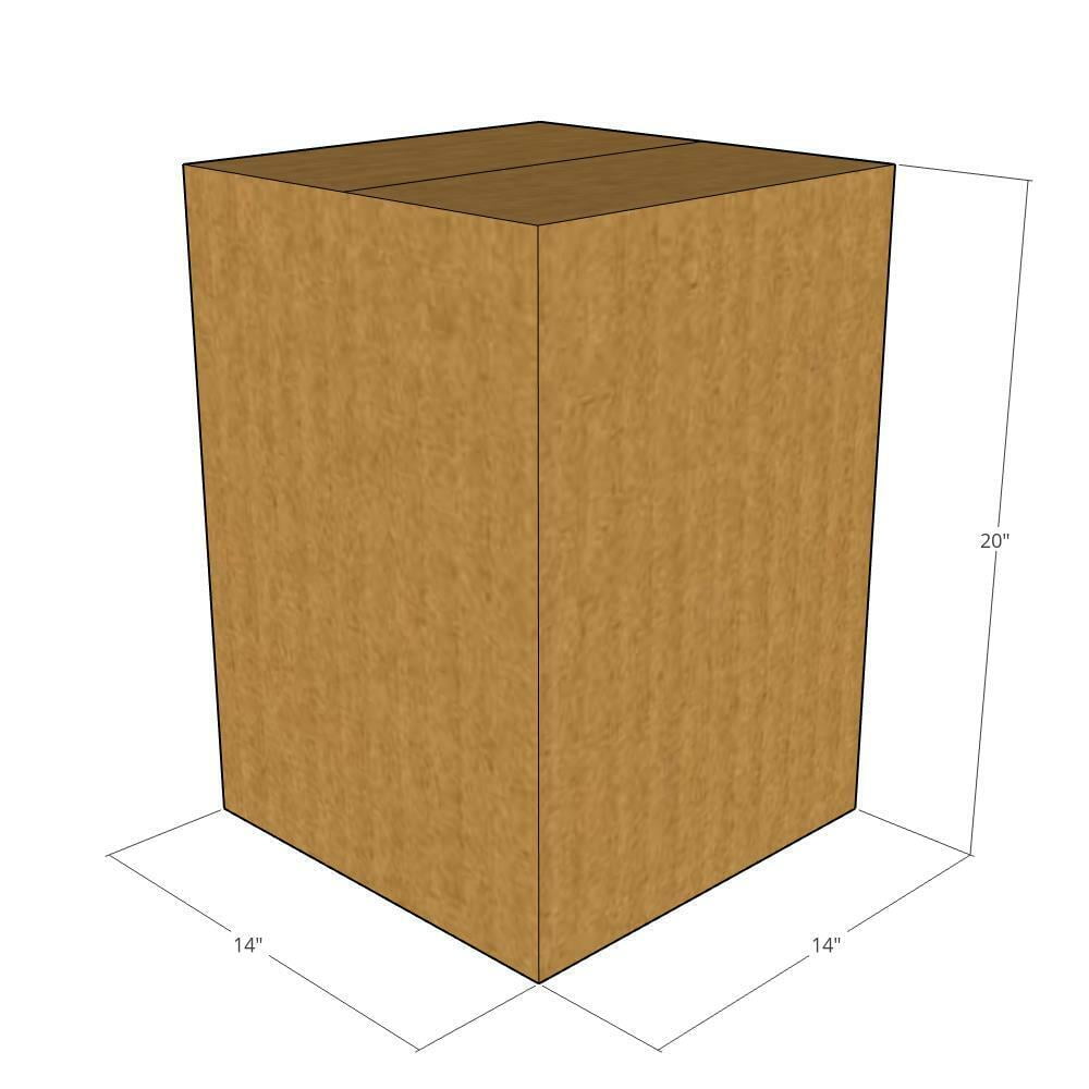 14x14x20 Kraft Brown Corrugated Shipping Boxes, 32 ECT Single-Wall, Qty ...