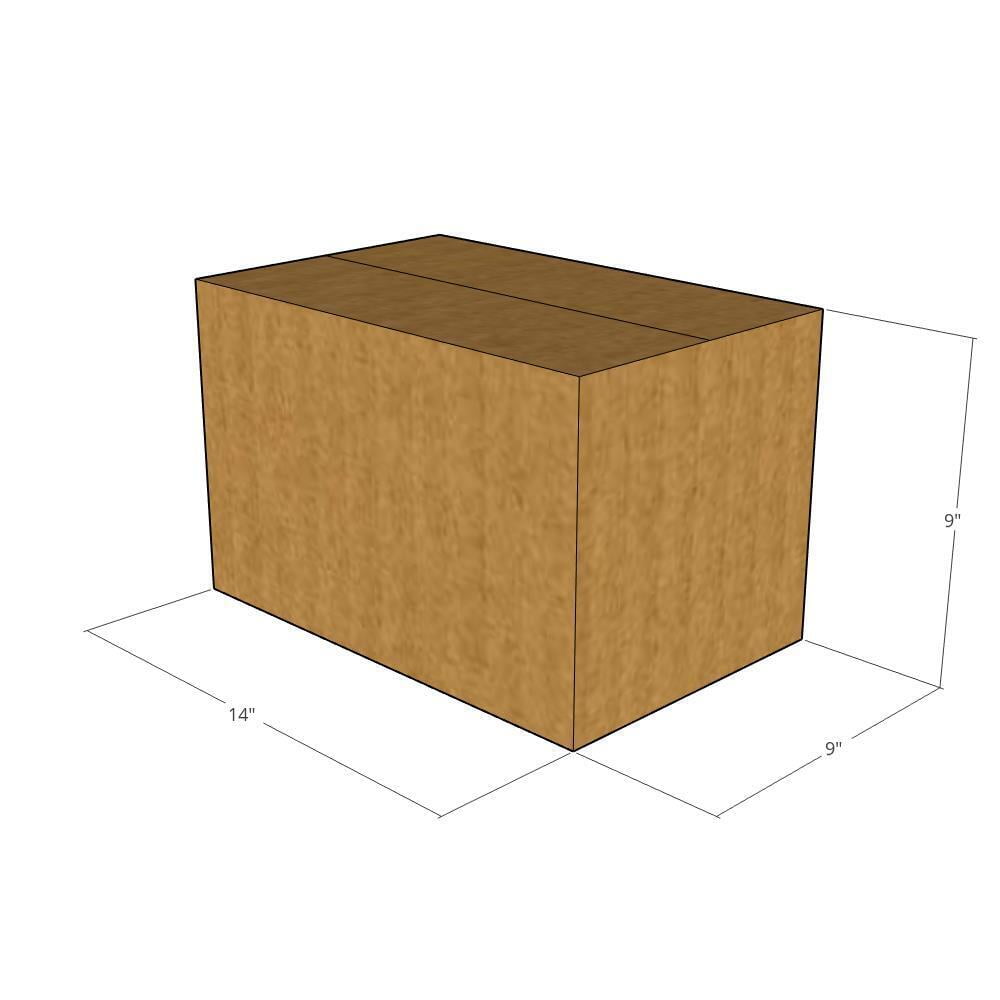 14x9x9 Kraft Brown Corrugated Shipping Boxes, 32 ECT Single-Wall, Qty 5 ...
