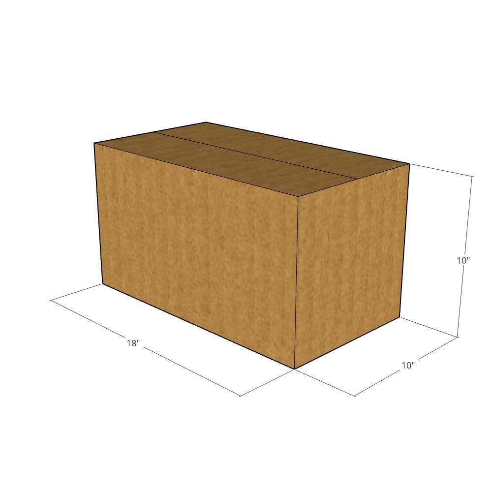 18x10x10 Kraft Brown Corrugated Shipping Boxes, 32 ECT Single-Wall, Qty ...