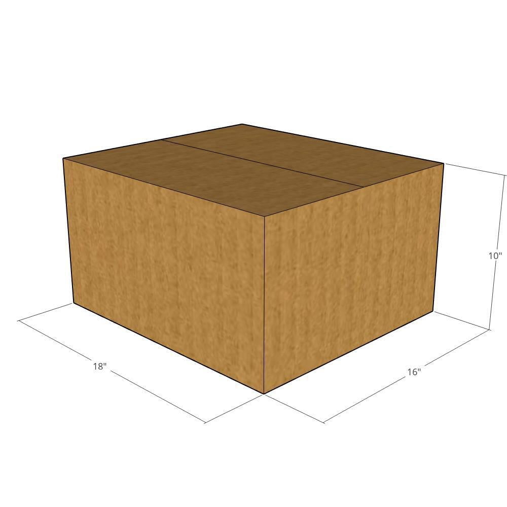 18x16x10 Kraft Brown Corrugated Shipping Boxes, 32 ECT Single-Wall, Qty ...