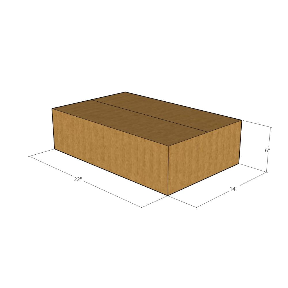 5 Corrugated Boxes 22x14x6 32 ECT - New for Packing or Shipping Needs ...