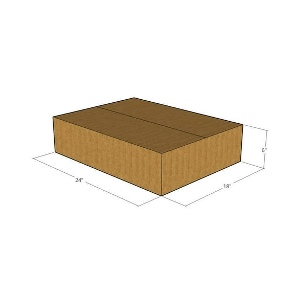 5 Sturdy Corrugated Moving Boxes 24x18x6 32 ECT - Ideal for Packing or ...