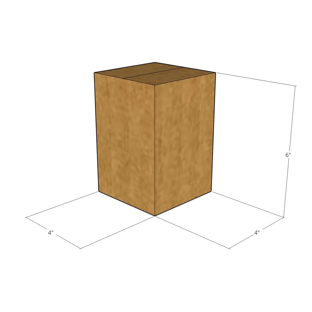 4x4x6 Kraft Brown Corrugated Shipping Boxes, 32 ECT Single-Wall, Qty 5 ...