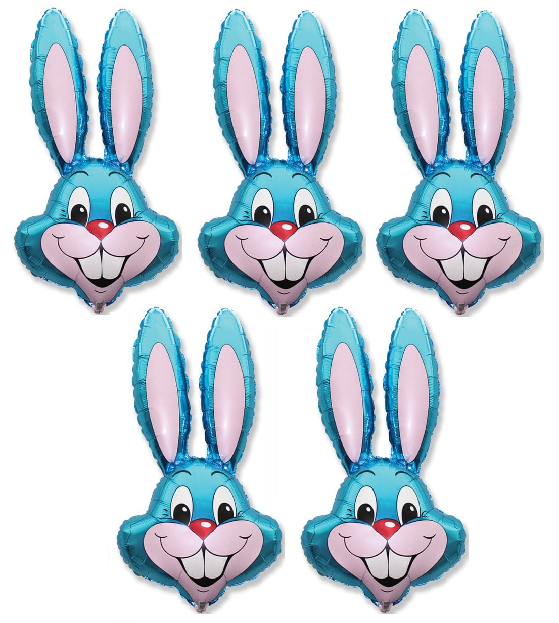 5 Count 37" Bright BLUE Rabbit Bunny Head Shaped Easter Basket Stuffing ...