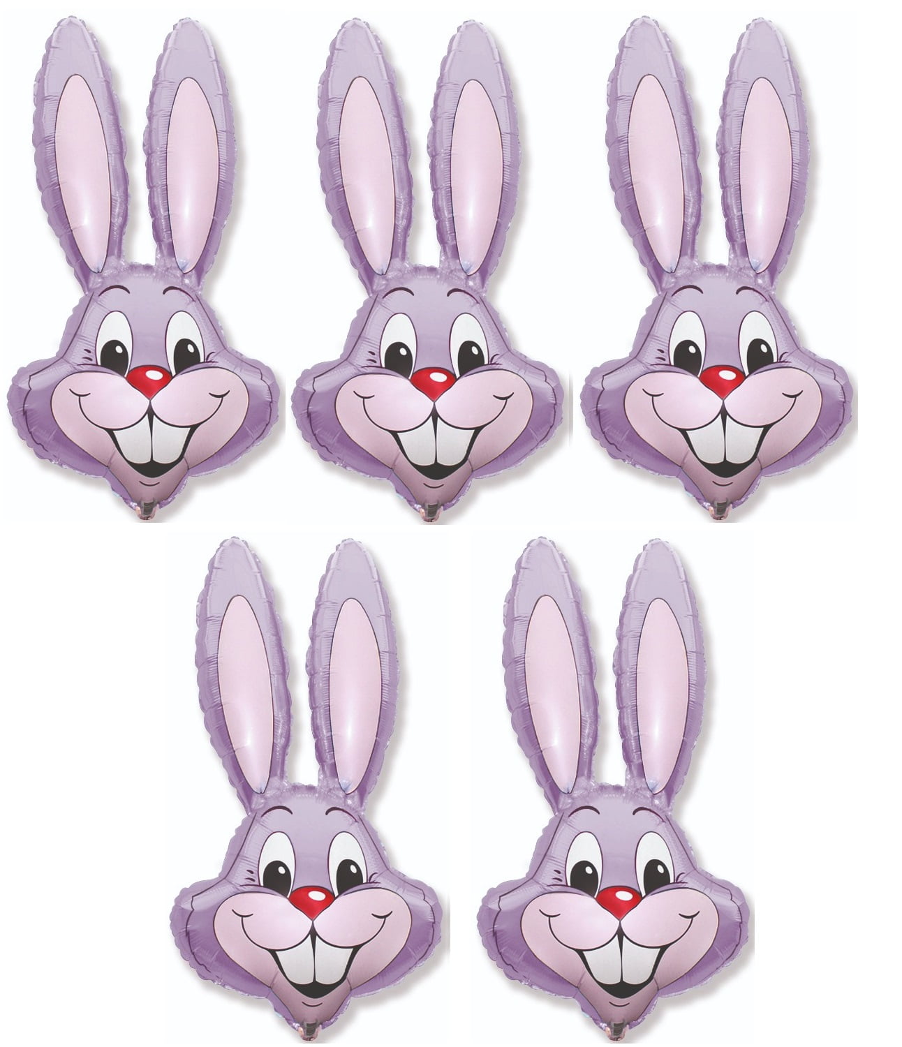 5 Count 37" Light Pastel LILAC PURPLE Rabbit Bunny Head Shaped Easter ...