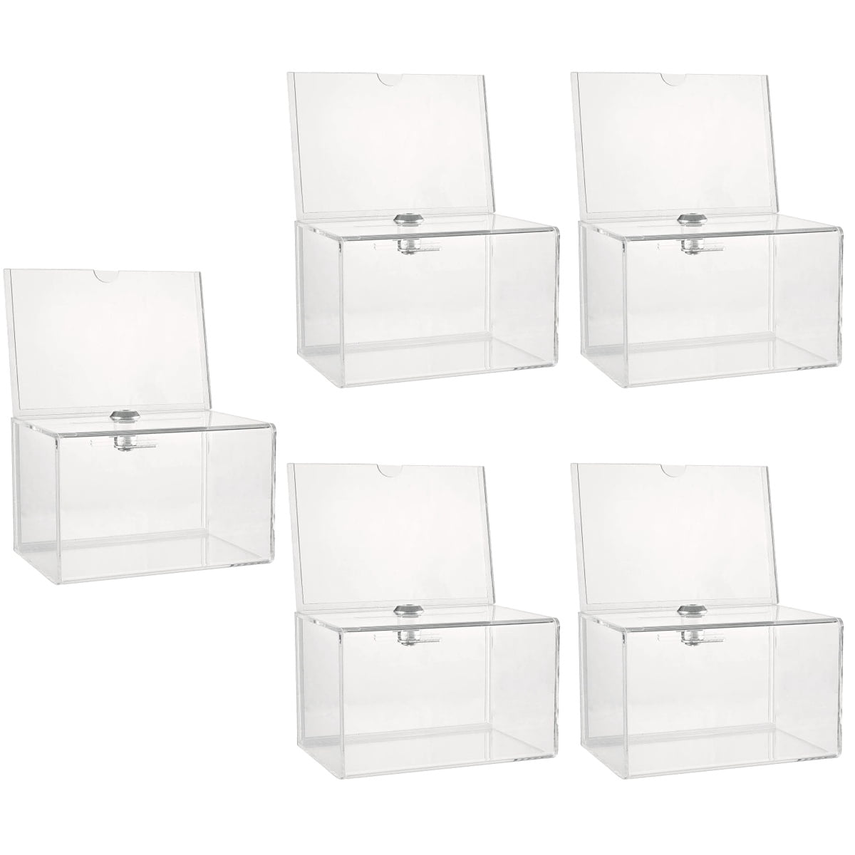 5 Count Acrylic Ballot Box Electrical Security Tickets Wall Mounted ...